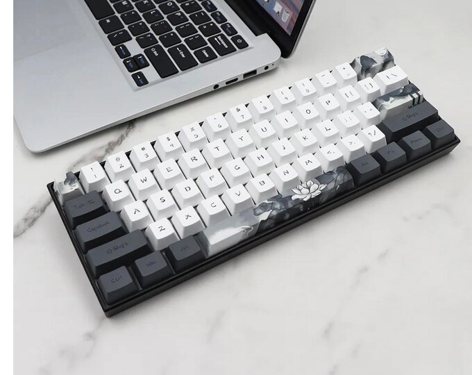Japanese Lotus Keycap Set for Mechanical Keyboards 124 Keys PBT Set of ...