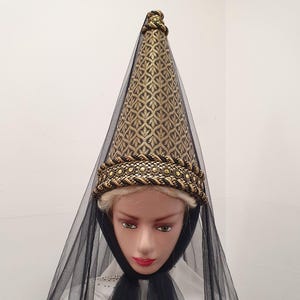 Damsel in Distress Black & Gold Fleur De Lis Ladies Fantasy Medieval ...