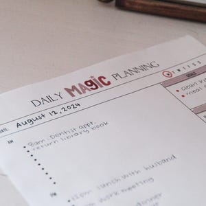 MAGIC Daily Planner Printable / Instant Download / Digital File - Etsy