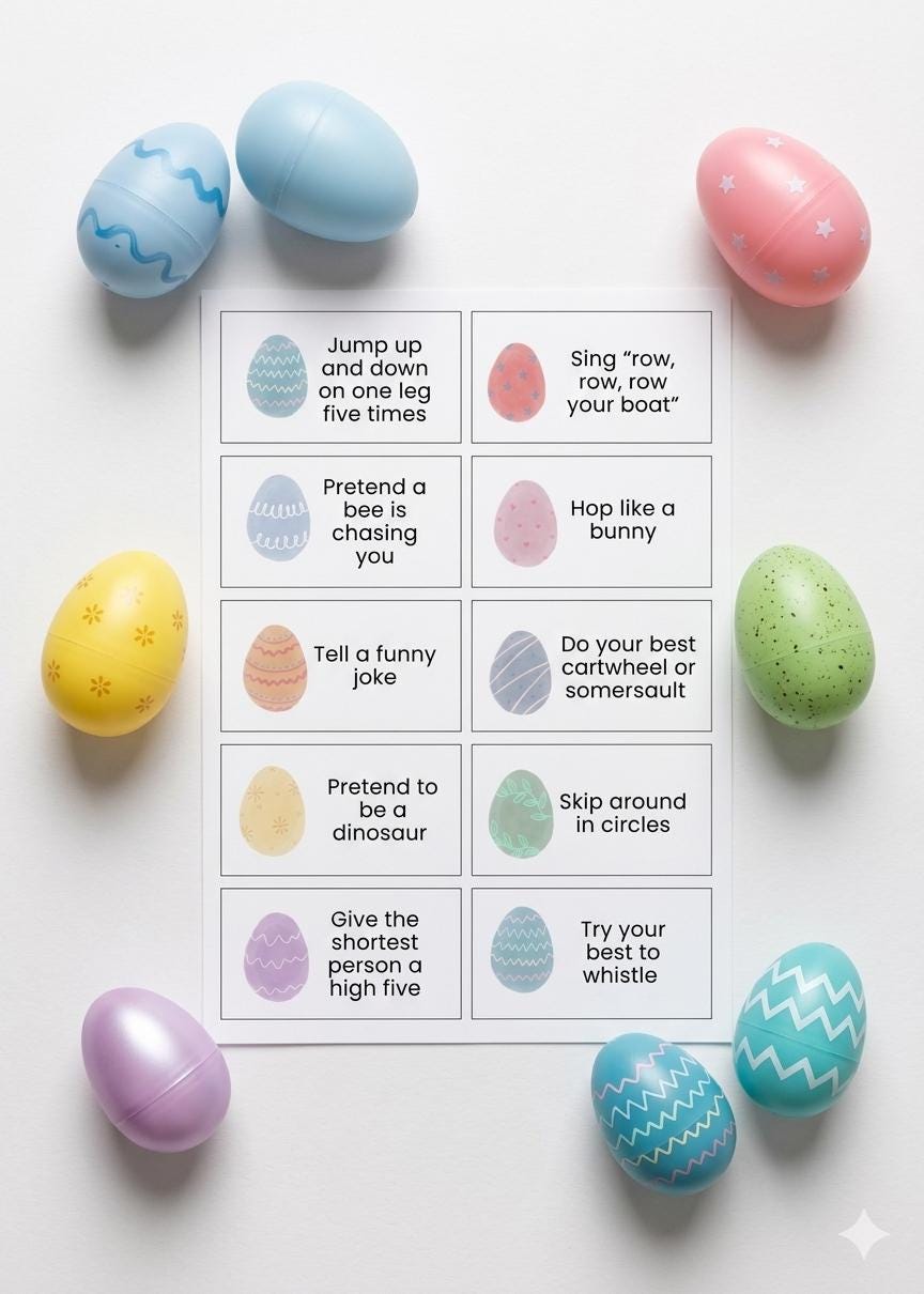 Easter Egg Filler Activity Cards | Digital Download | Instant ...