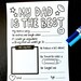 Printable Coloring Card My Dad is the Best Father's Day - Etsy