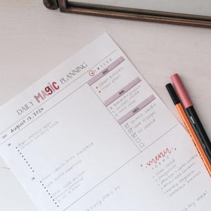 MAGIC Daily Planner Printable / Instant Download / Digital File - Etsy