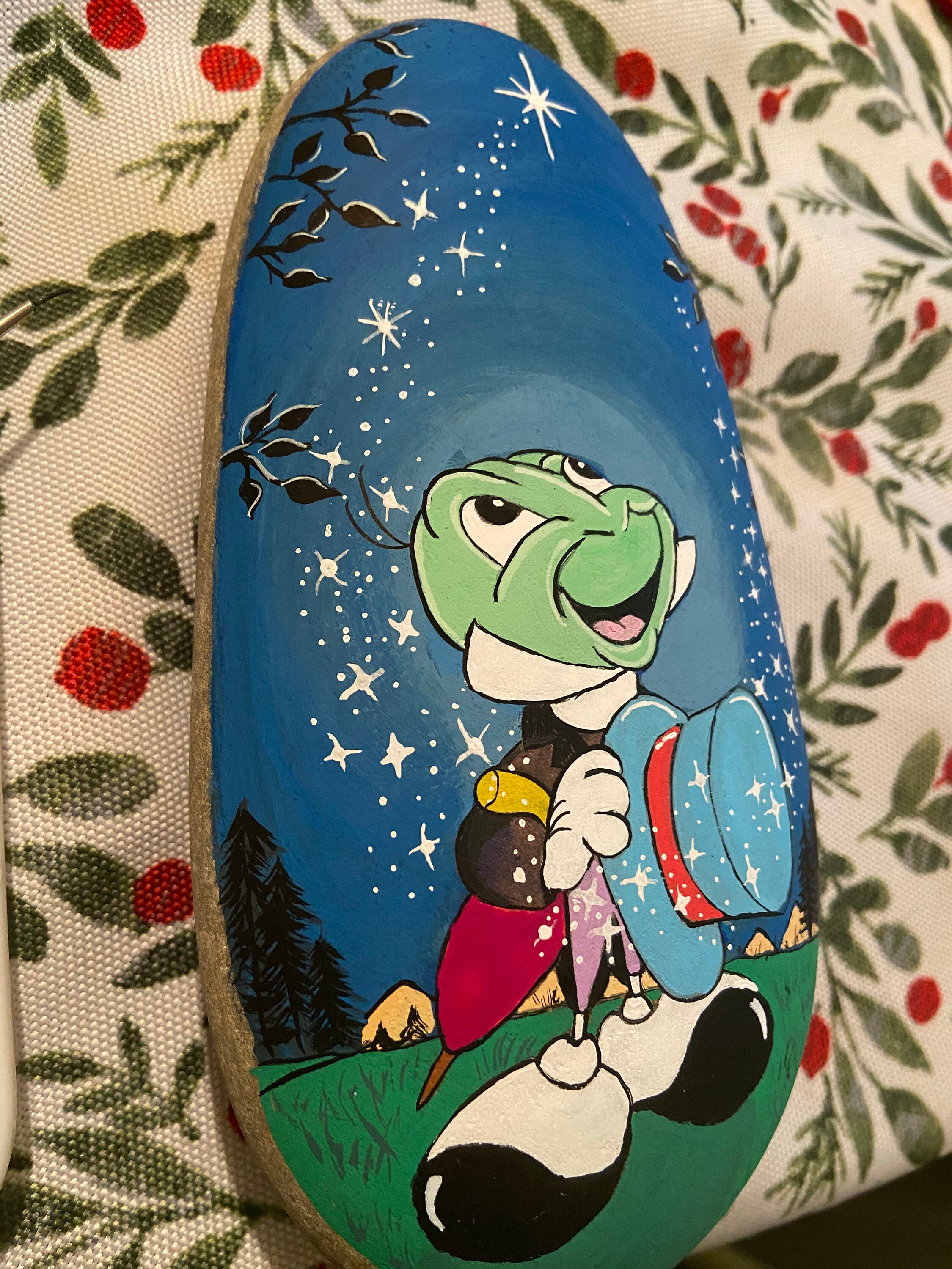 Jiminy Cricket Hand Painted Rock Wish Upon a Star - Etsy