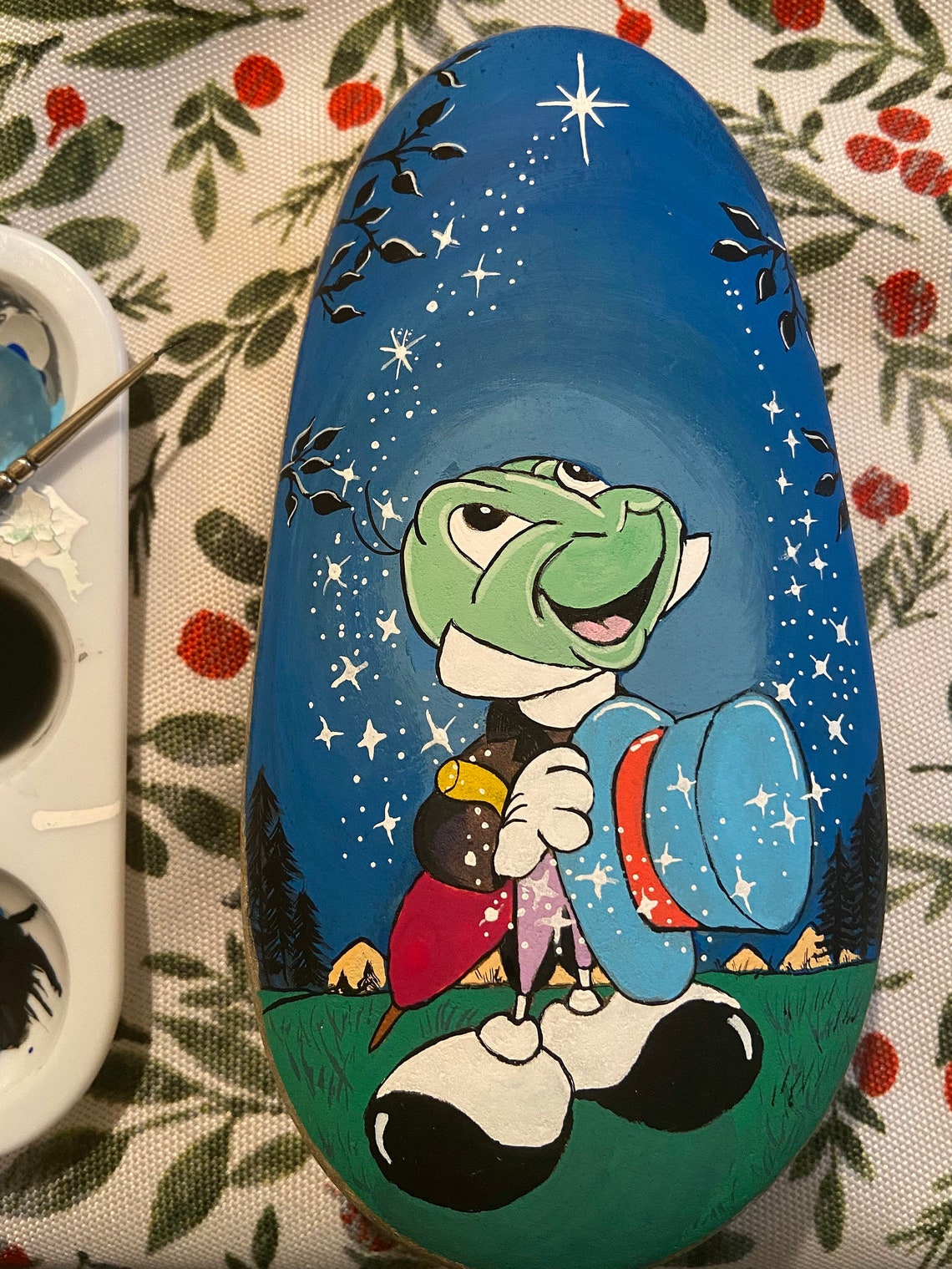 Jiminy Cricket Hand Painted Rock Wish Upon a Star - Etsy