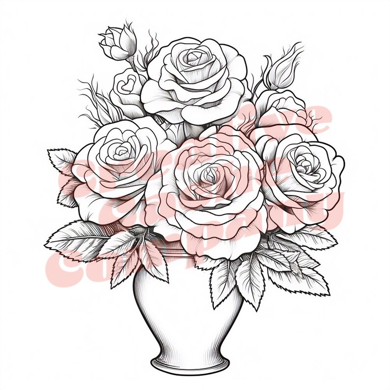 100 Printable Summer Flower Coloring Pages Bundle Sunflower, Daffodil ...