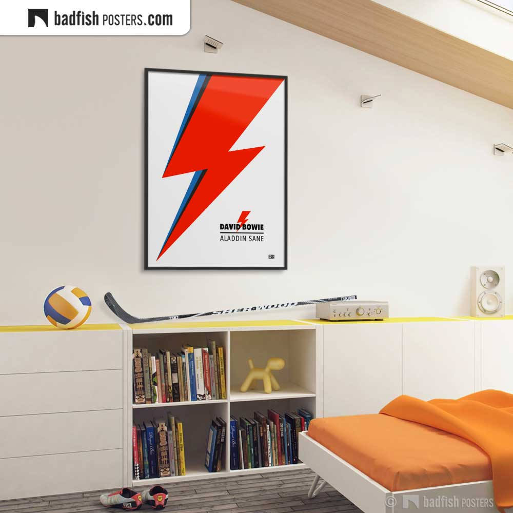 Lightning Bolt Poster, Red & Blue Lightning Bolt, Wall Decor, Digital ...