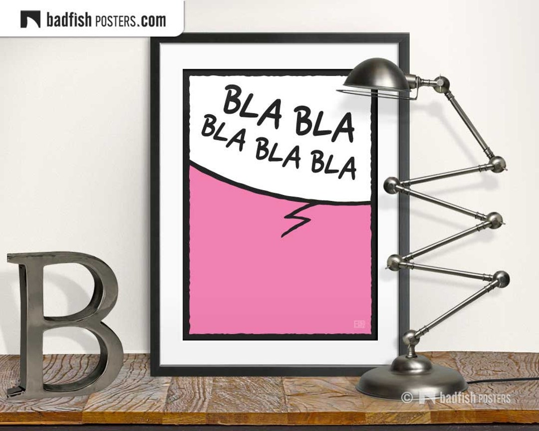 Bla Bla Bla Print, Speech Bubble, Pop Art Poster, Comic Style, Cool ...