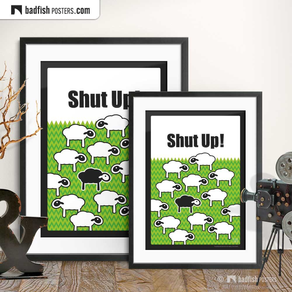 Shut Up, Silence of the Lambs Print, Alternative Movie Poster, Sheep ...