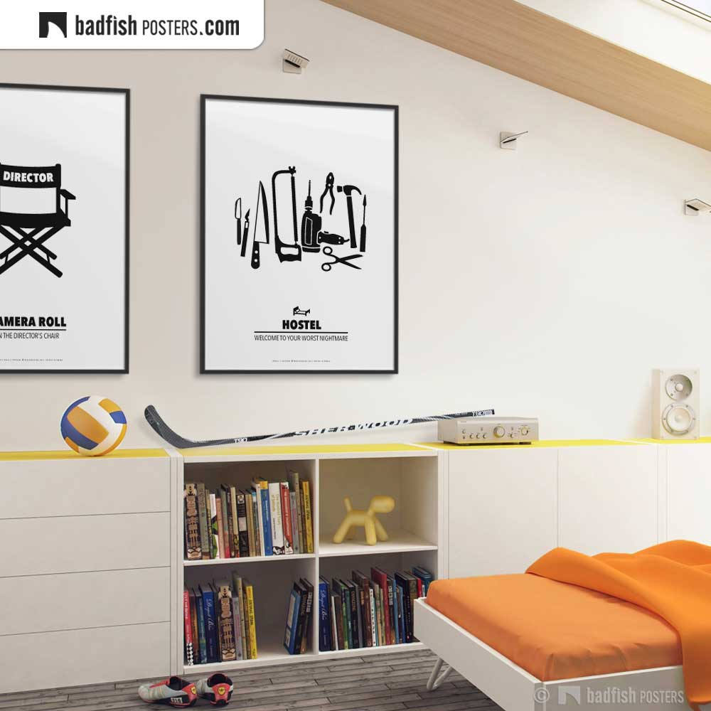 Hostel Print, Alternative Movie Poster, Black & White, Minimalist ...