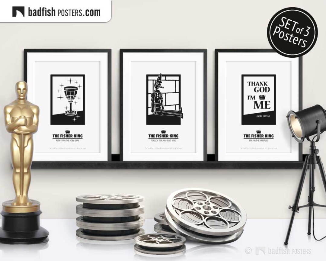 Set of 3 Movie Posters, the Fisher King Collection, Holy Grail ...