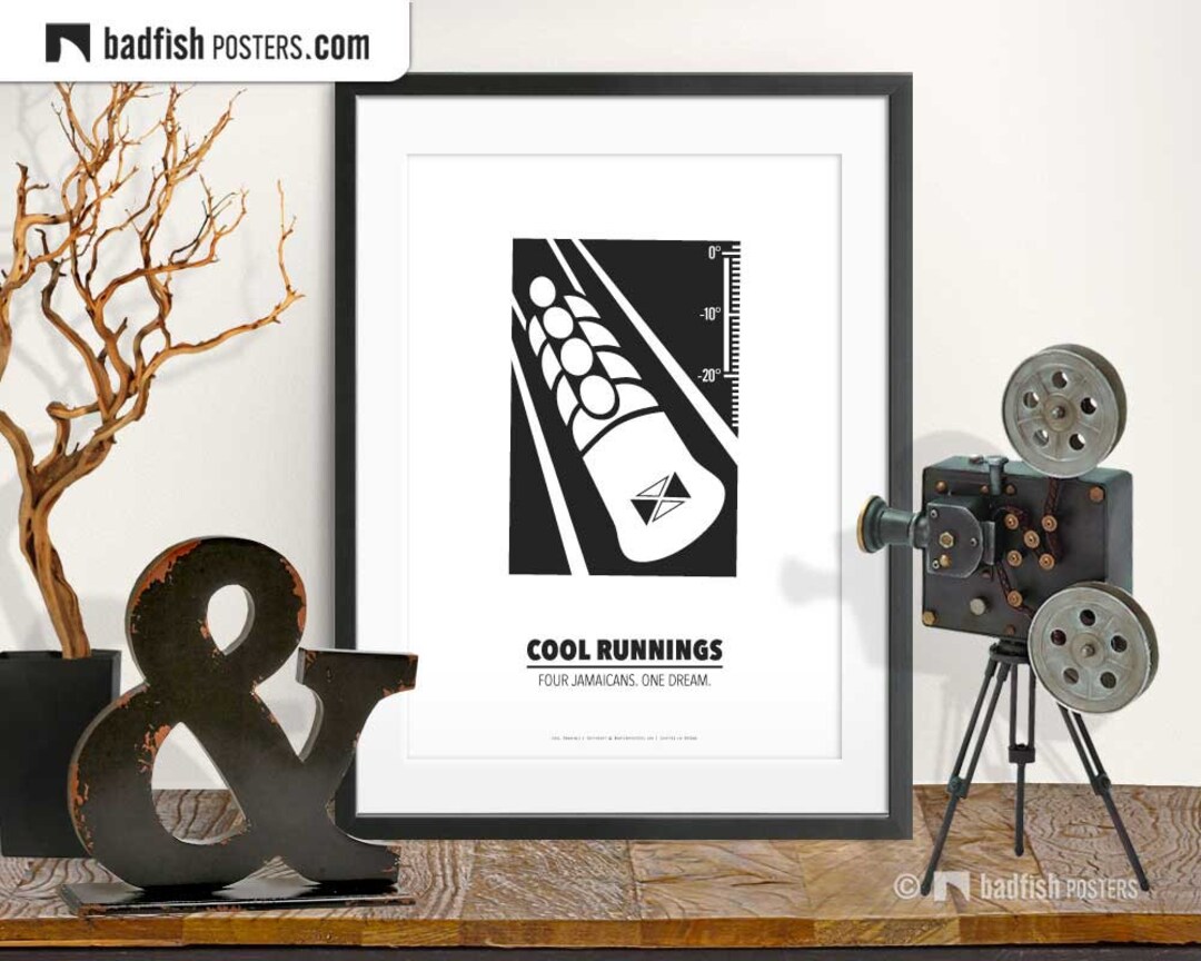 Cool Runnings Print, Alternative Movie Poster, Jamaica Bobsleigh Team ...