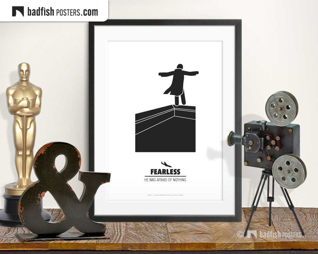 Fearless Print, Alternative Movie Poster, Minimal Wall Art, Black ...