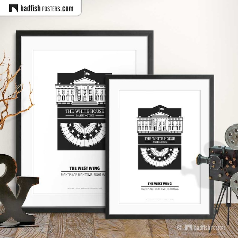 The West Wing Print, Alternative Movie Poster, Black & White, Minimal ...