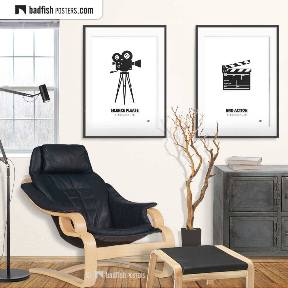 Movie Camera Print Movie Poster Minimalist Black & White | Etsy