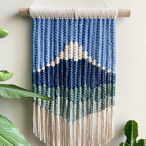 Mt. Fuji Macrame Wall Hanging Japanese Japan Inspired Decor Fujisan ...