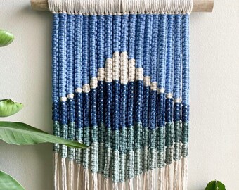 Charcoal Grey Triple Moon Macrame Wall Hanging Tapestry - Etsy