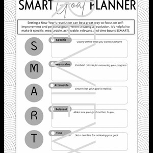 SMART Goal Planner Vibrant, Printable, Printable Weekly Planner ...