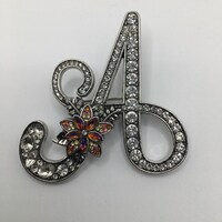 Large Letter R Brooch Monogram Initial Vintage Brooch Pin - Etsy
