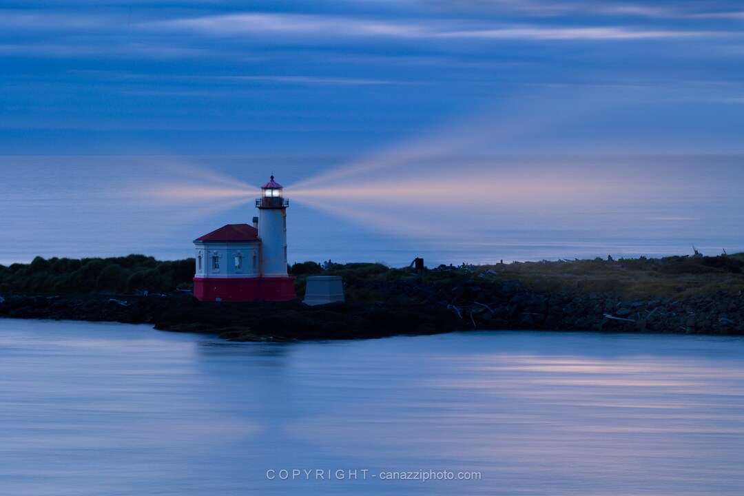Guiding Light / Beach Photo, Ocean Photo, Seascape, Color Beach ...