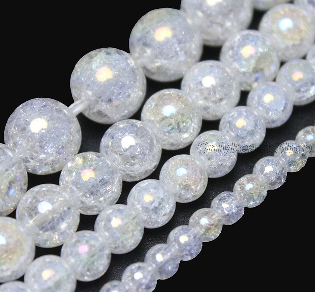 Rainbow Clear Cracked Crystal,quartz Crack Pattern Beads,grade AAA ...