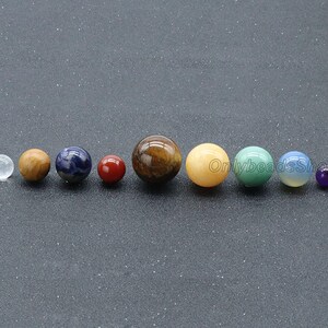 9pcs Natural Crystal Gemstone Bead,the Nine Planets Gemstone,loose No ...