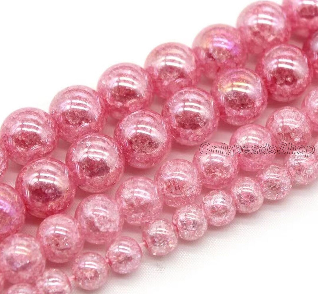 Dark Rose Pink Crystal, High Luster Color Plated Crystal, DIY Crystals ...