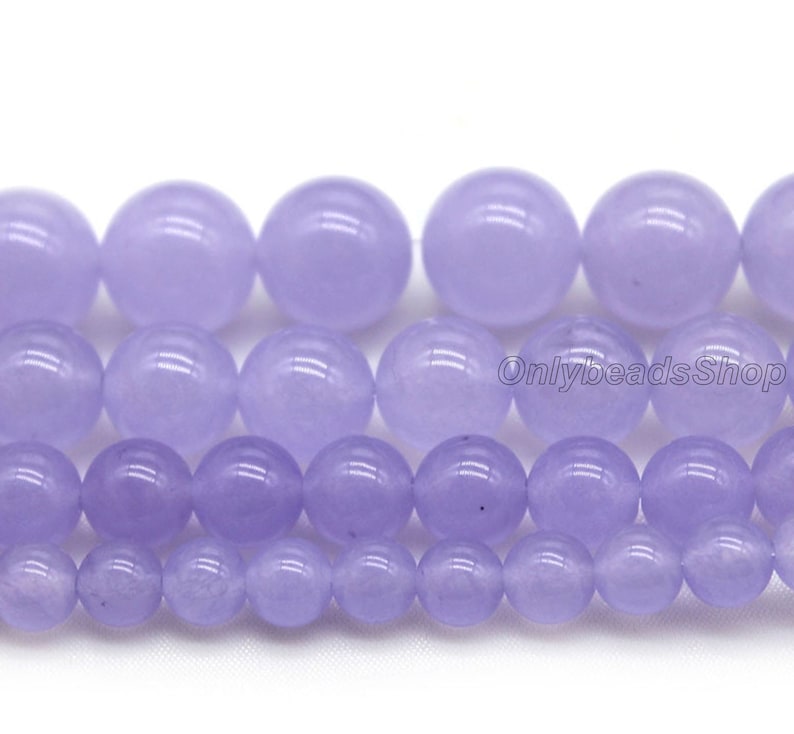 AAA Light Purple Jade Beads,violet Color Jade Beads,loose Round Purple ...