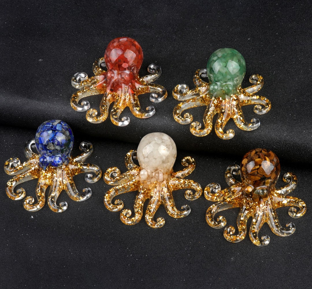 1PC Octopus Shape Natural Healing Gemstone,home Decoration,multi ...
