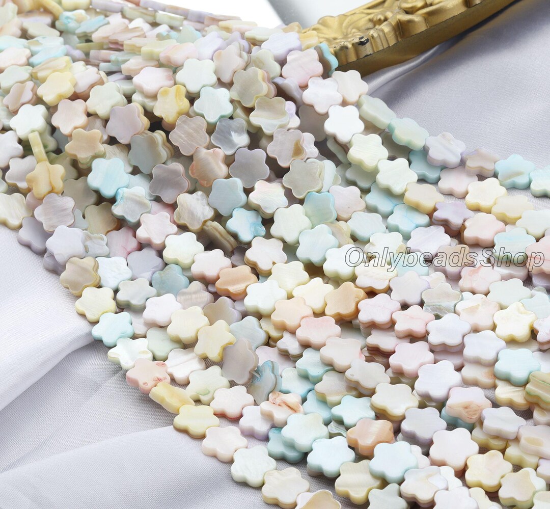 10mm Flower Shaped Colored Shell Beads Strand Supply,diy Jewelry ...