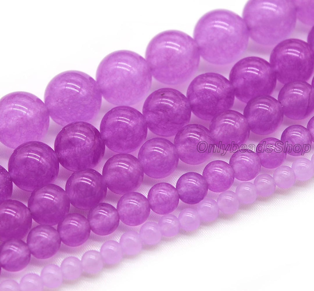 Natural Purple Chalcedony Beads,purple Gemstone Bead,purple Gemstone ...