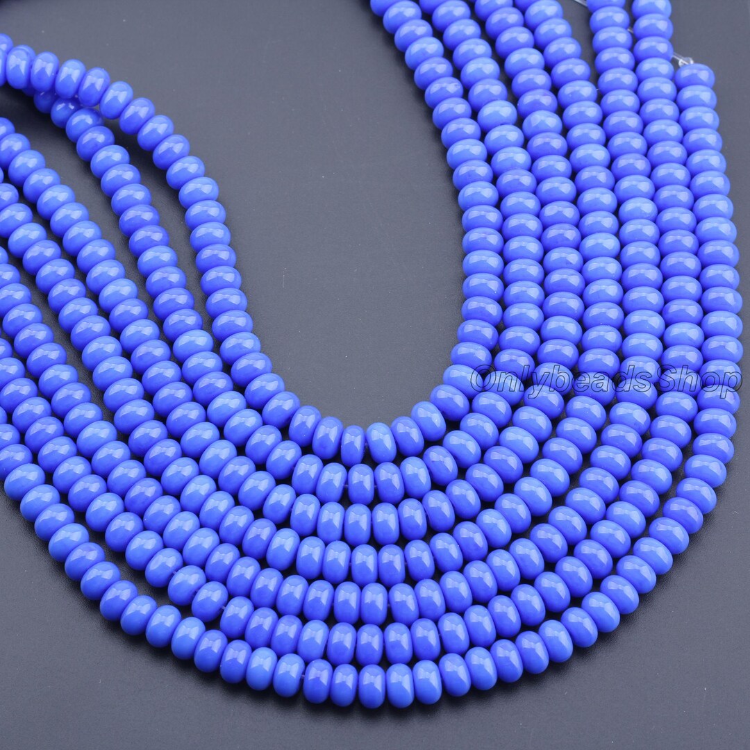 5x8mm Dark Blue Flat Abacus Crystal Beads,blue Spacer Bead Strand,diy ...