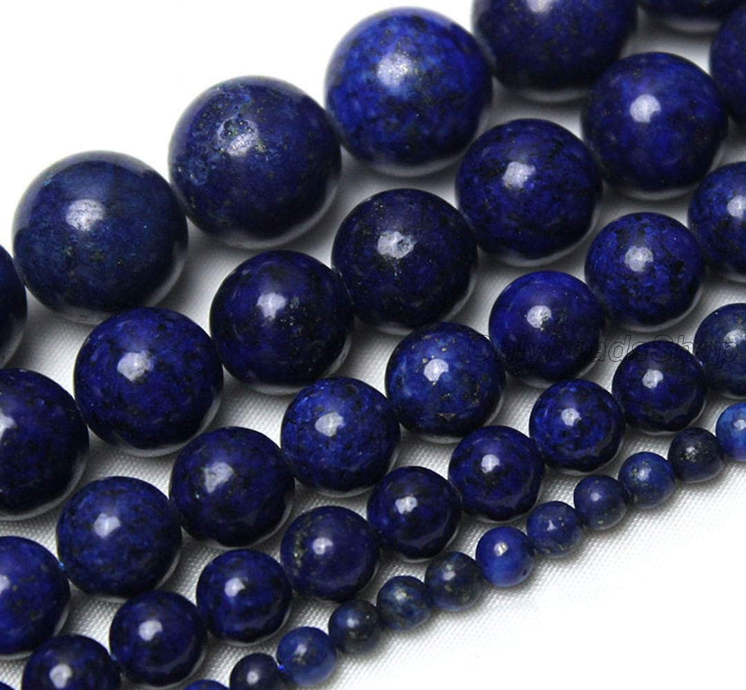 1 Full Strand Dyed Deep Blue Gemstone Beads,natural Lapis Lazuli Beads ...
