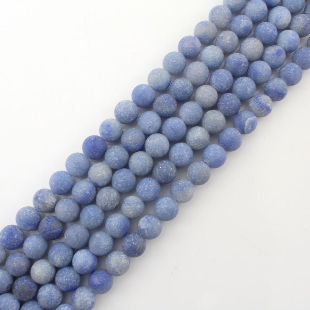 Matte Royal Blue Gemstone Beads,wholesale Loose Round Beads,frosted ...