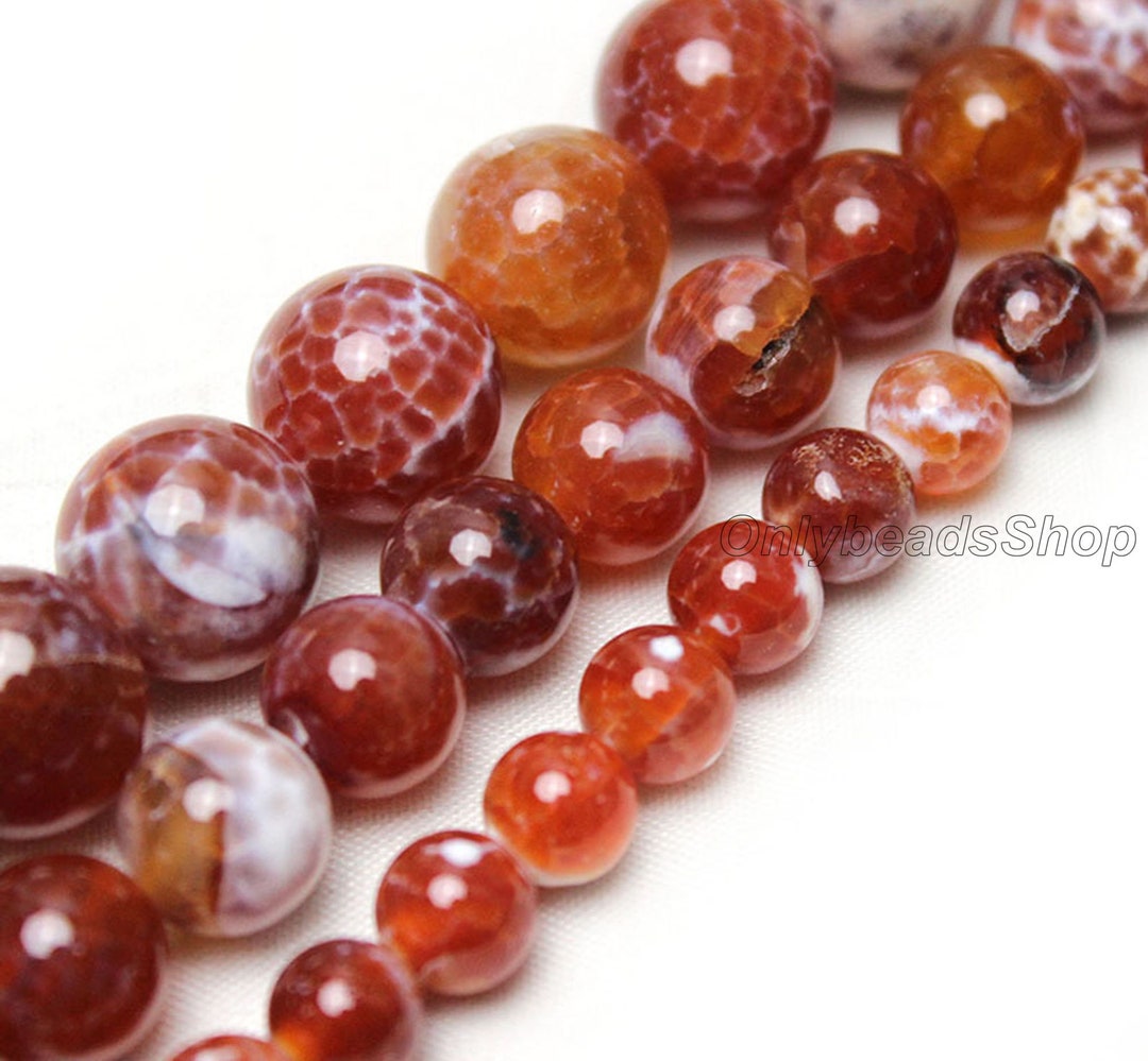 Red Fire Agate,high Quality Red Agate Beads,smooth Healing Loose Agate ...