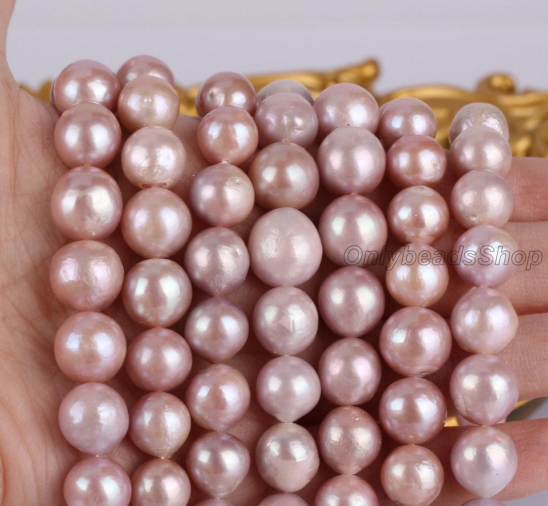 One Full Strand 16'' Edison Pearls, Round Pearls for Jewelry Making ...