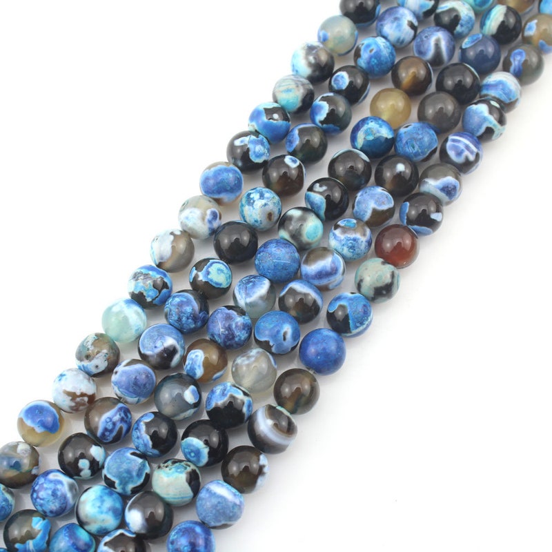 Bracelet Blue Fire Agate - Etsy