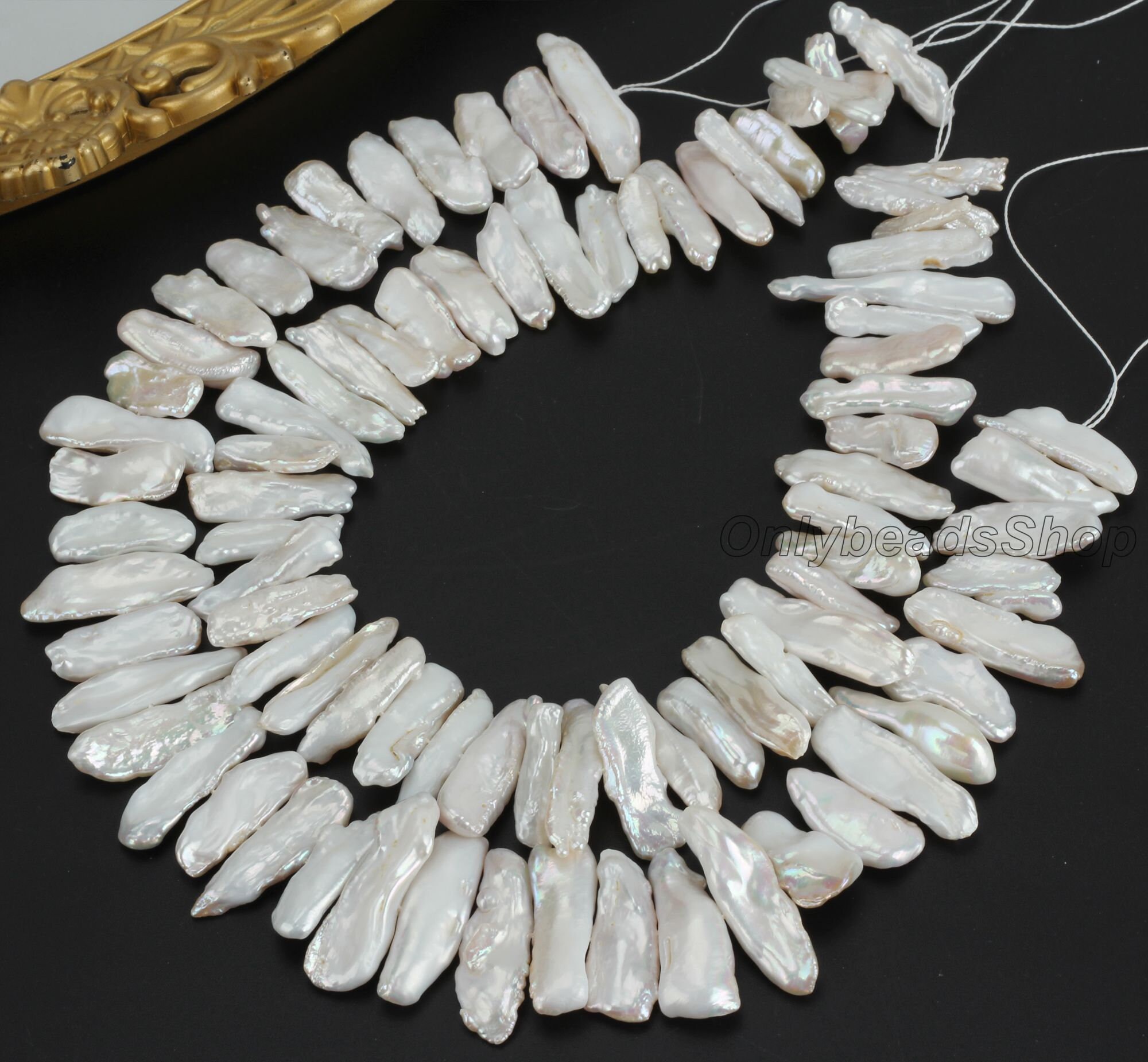 Genuine Freshwater Biwa Pearls Beads,pearls for Jewekry Making,diy Biwa ...