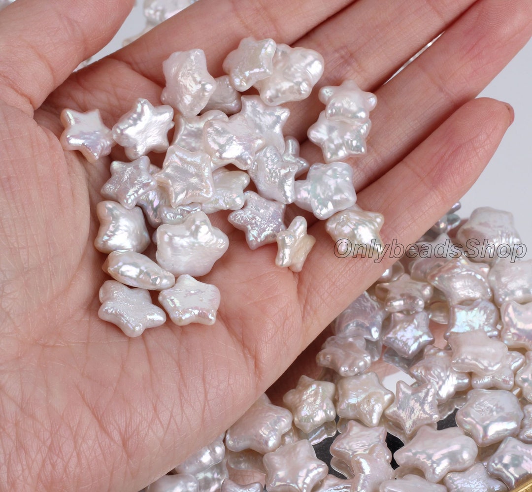 12x12mm Beautiful Star Freshwater Pearl,star-shaped Pearls,white Pearl ...