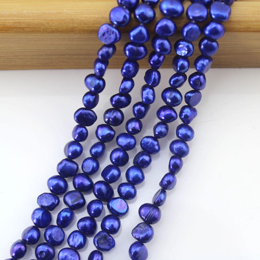 6-7mm Natural Freshwater Pearls,royal Blue Pearl,loose Nugget Pearls ...