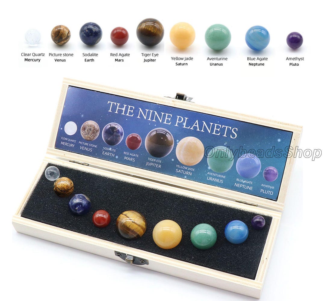 9pcs Natural Crystal Gemstone Bead,the Nine Planets Gemstone,loose No ...