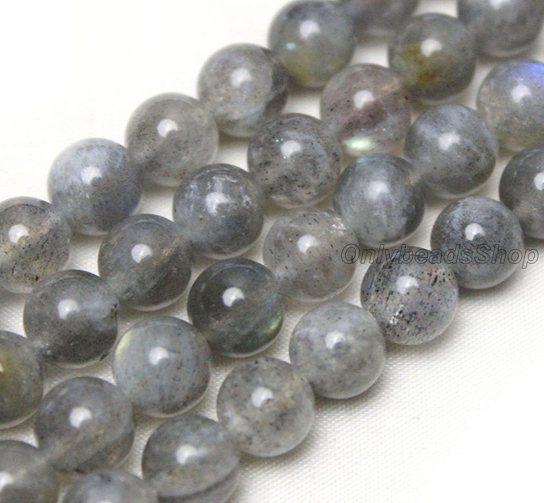 AAAAA Gray Moonstone Round Stone Beads,healing Energy Gemstone for DIY ...