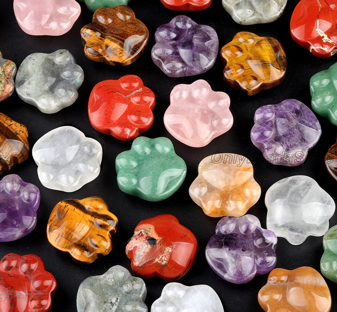 28x30mm 1PC Carved Cat Claws Stone Beads,multi-type Gemstone,loose ...