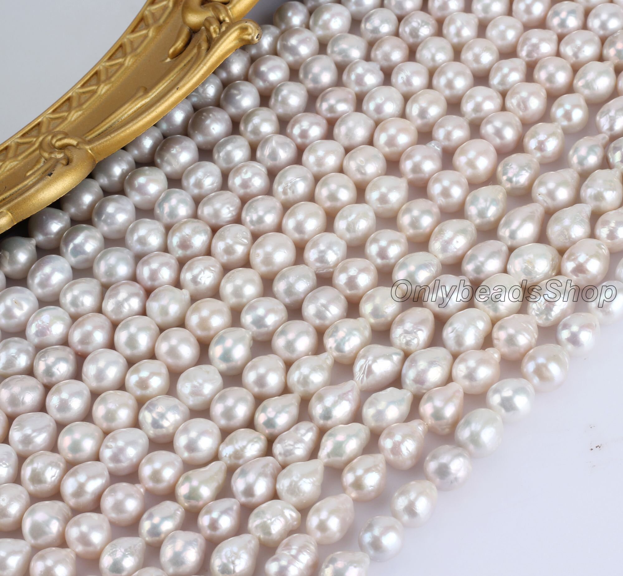 9-10X10-12MM Natural White Freshwater Pearl,loose Pearls Supply,pearls ...