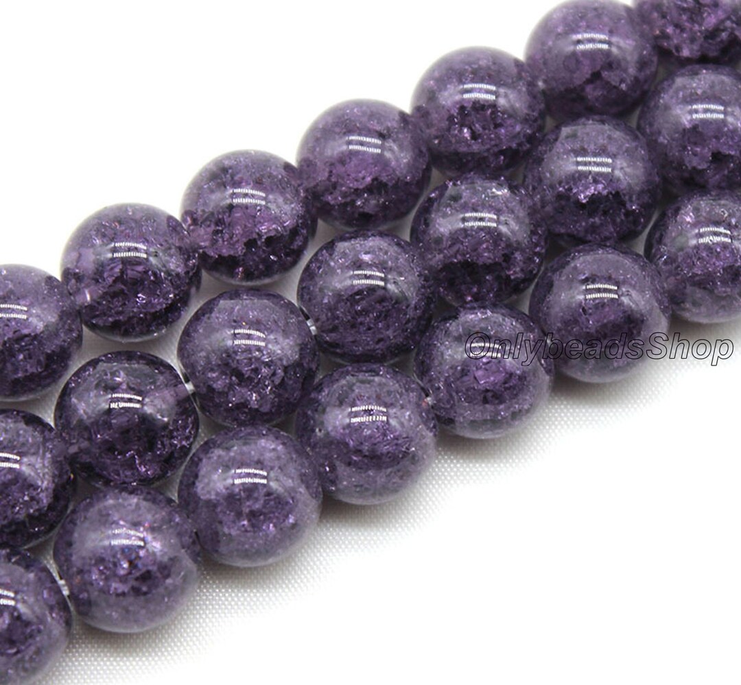 Beautiful Dark Pruple Cracked Crystal,diy Crystal Jewelry,flower ...