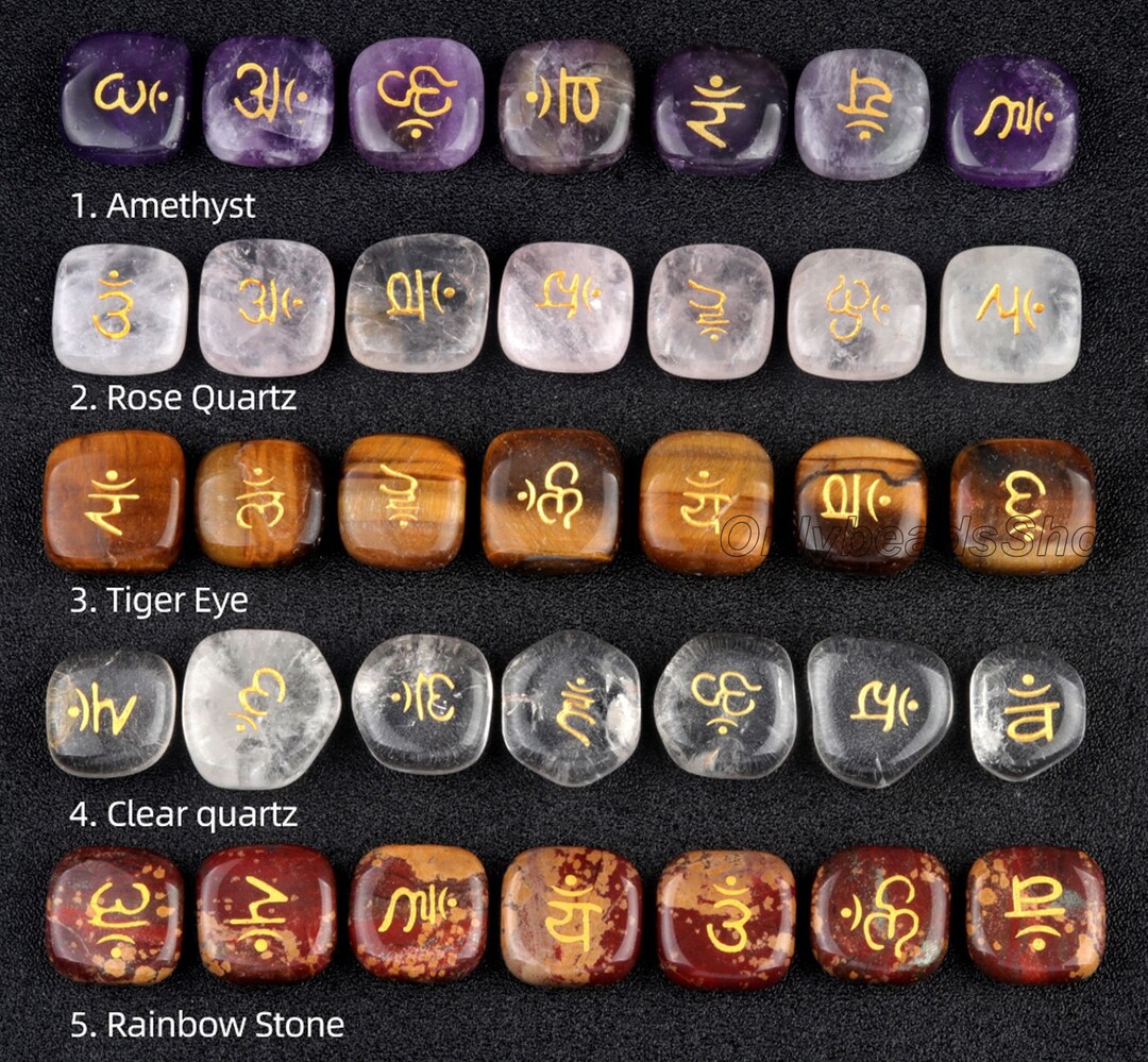 7pcs Symbol Beads,guardian Angel Symbols,natural Irregular Shape ...