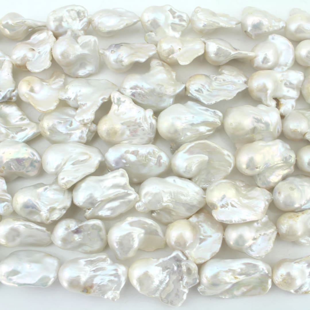 20-27mm Large Baroque Pearl,natural White Freshwater Cultured Pearl ...
