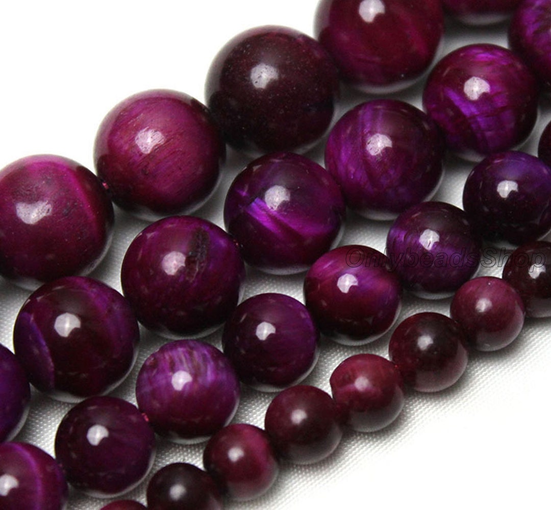 Grade A Genuine Natural Rose Red Tiger Eye Gemstone,loose Round Semi ...