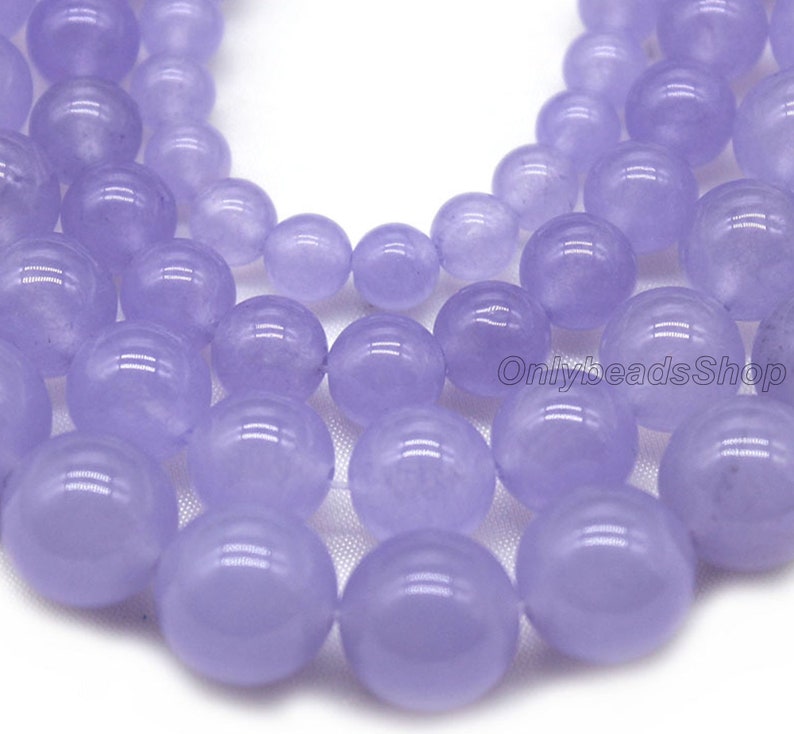 AAA Light Purple Jade Beads,violet Color Jade Beads,loose Round Purple ...