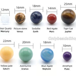 9pcs Natural Crystal Gemstone Bead,the Nine Planets Gemstone,loose No ...