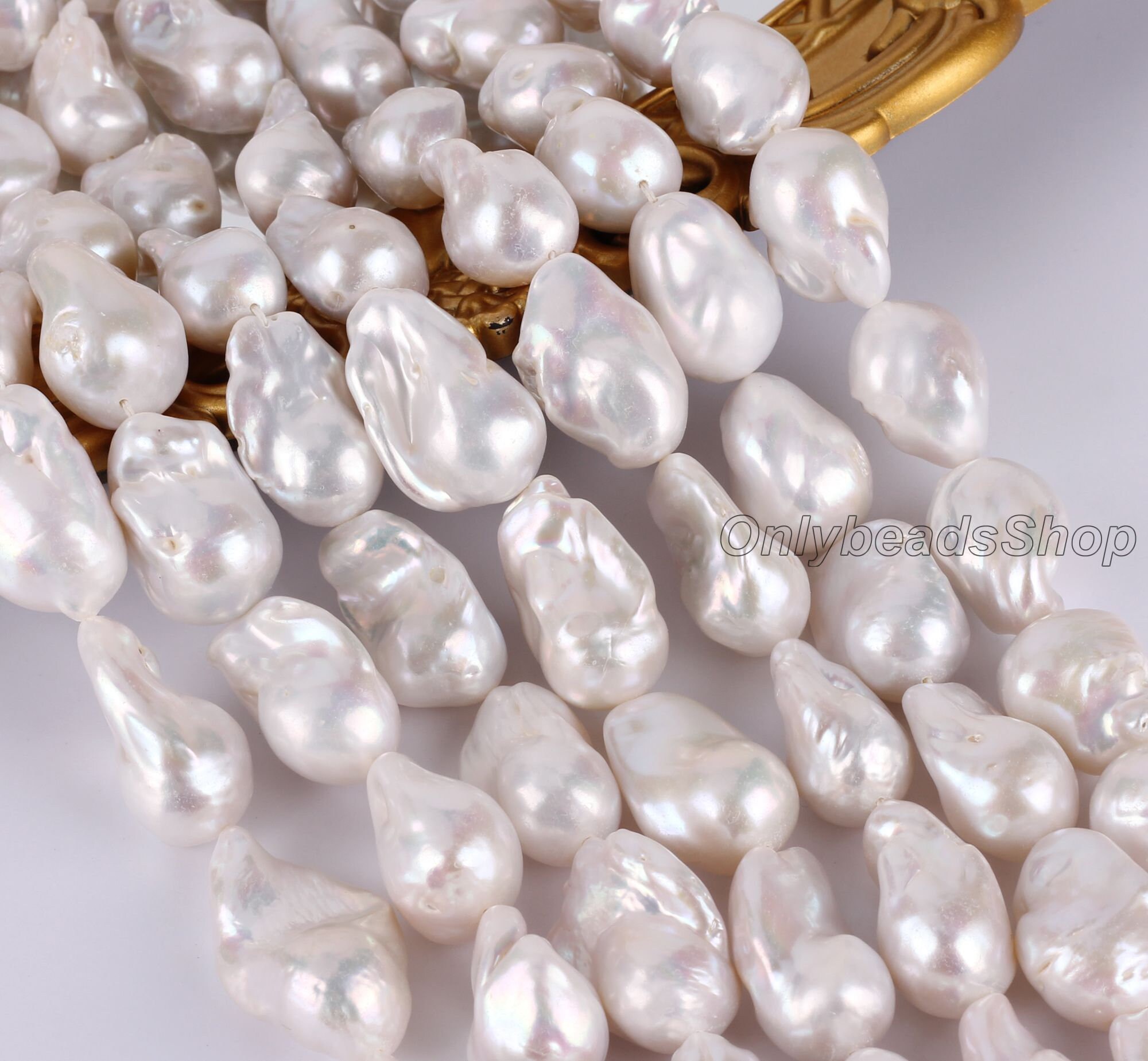 16-18x22-25mm Natural Freshwater Pearls,high Quality Baroque Pearl ...